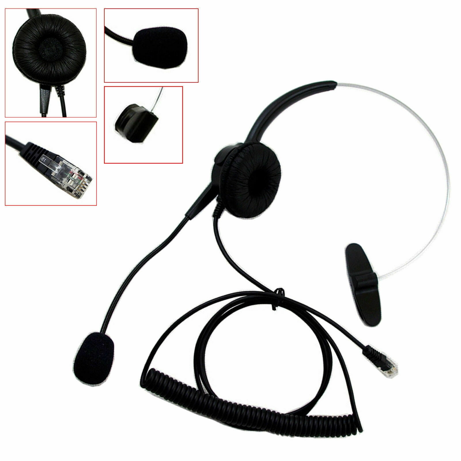 New T400 Headset For Polycom SoundPoint IP Phone Series 430 450 550 670 ...