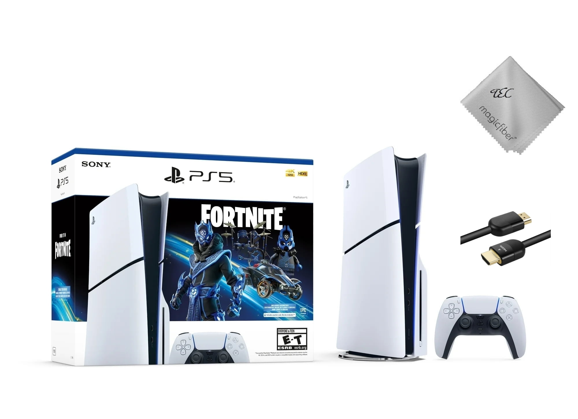 New TEC PlayStation_5 Slim Disc Edition Fortnite Cobalt Star Bundle,1TB ...
