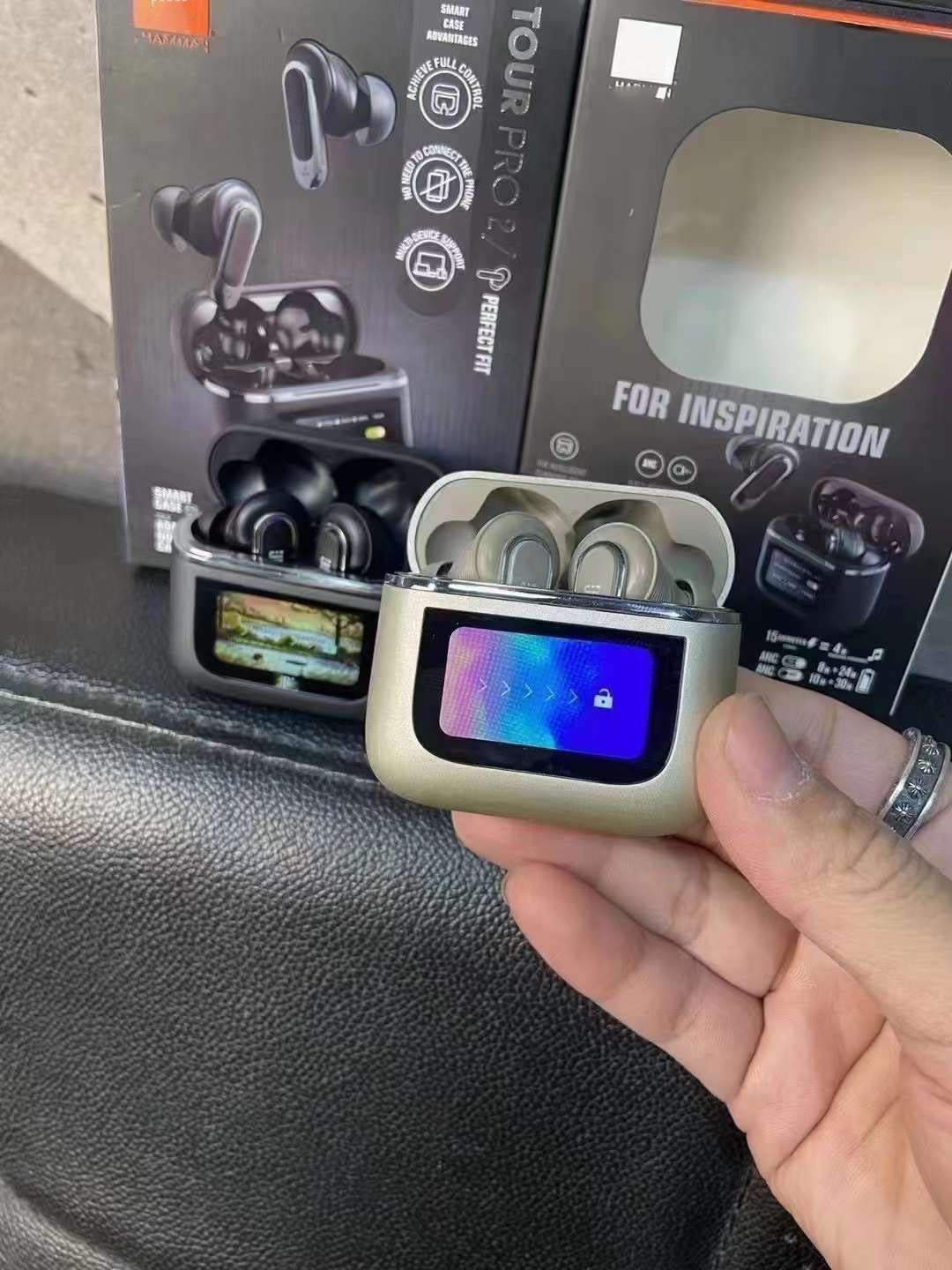 New TONR PRO2 digital display touch screen Bluetooth headset ANC sports ...