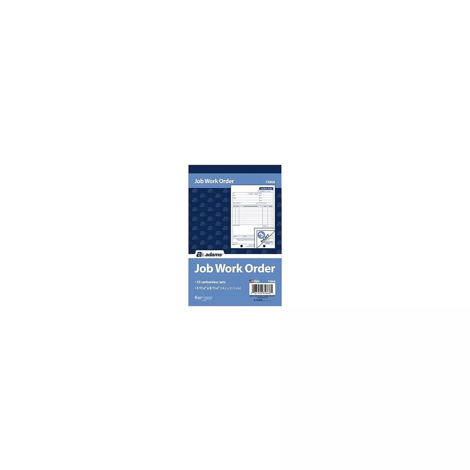 New TOPS 3-Part Carbonless Work Orders 33 Sets/Book (T5868) - Walmart.com