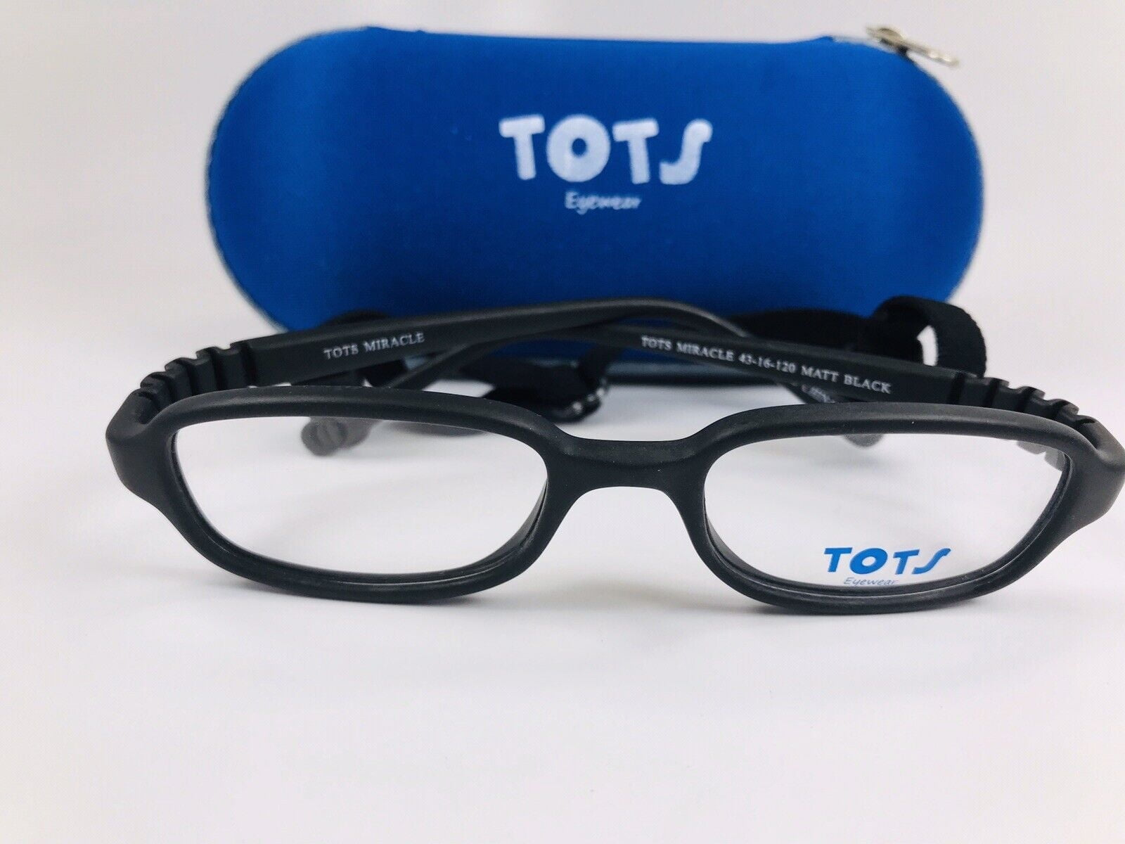 New TOTS Matte Black MIRACLE Eyeglasses for KIDS 45mm with Case & Strap - Walmart.com