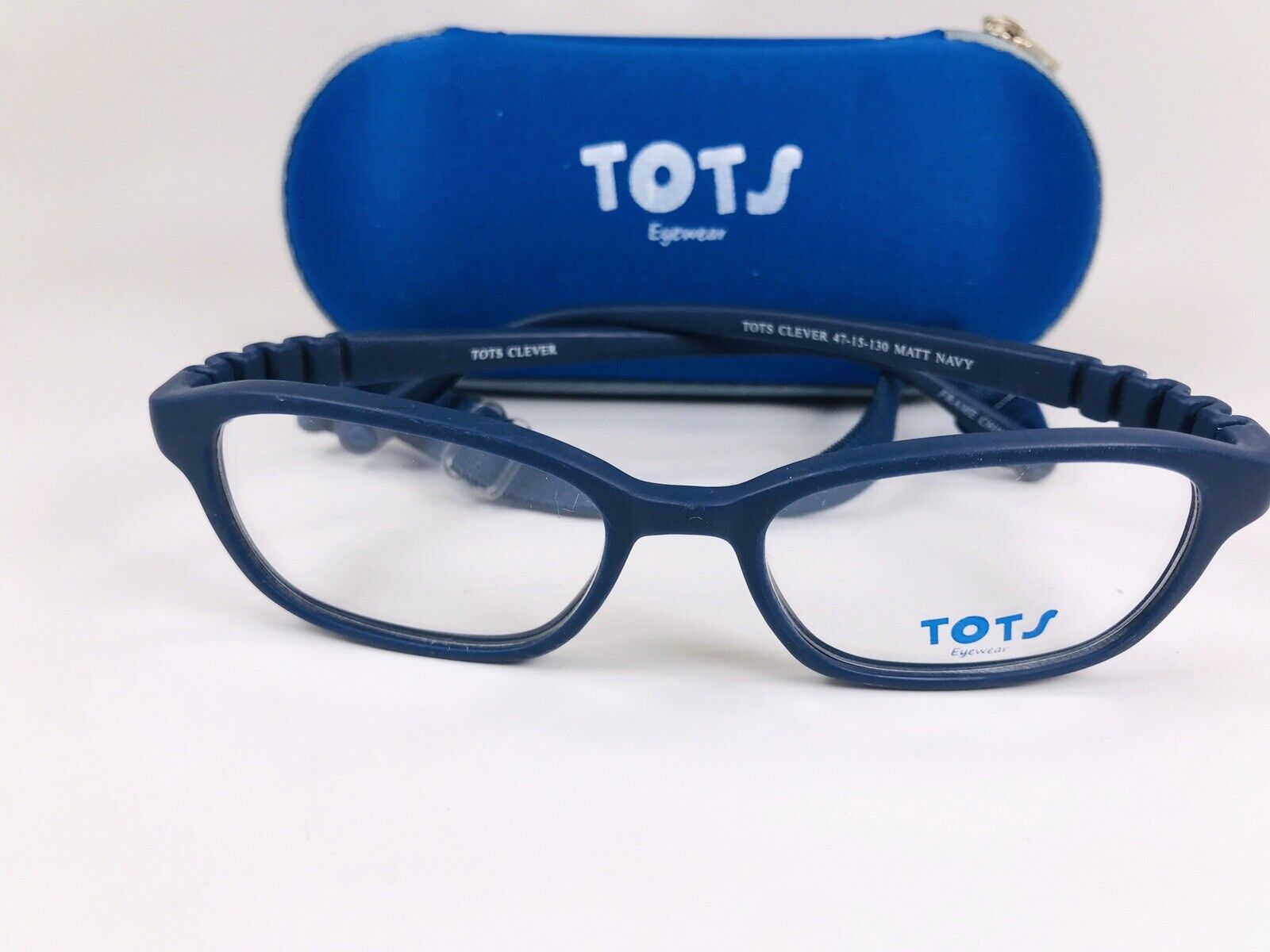 New TOTS Matte Navy CLEVER Eyeglasses for KIDS 47mm with Case & Strap ...