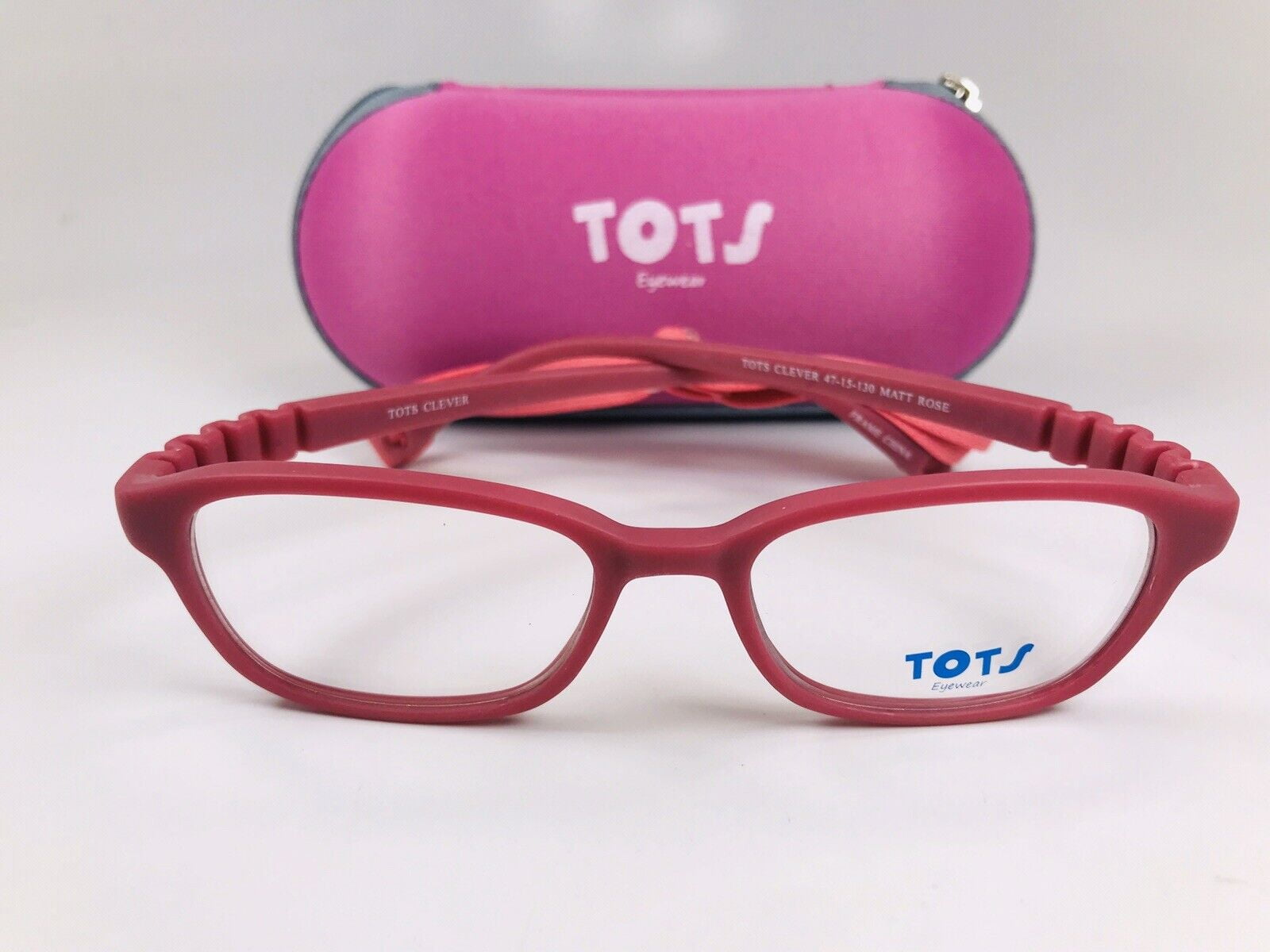 New TOTS Matte Rose CLEVER Eyeglasses for KIDS 47mm with Case & Strap - Walmart.com