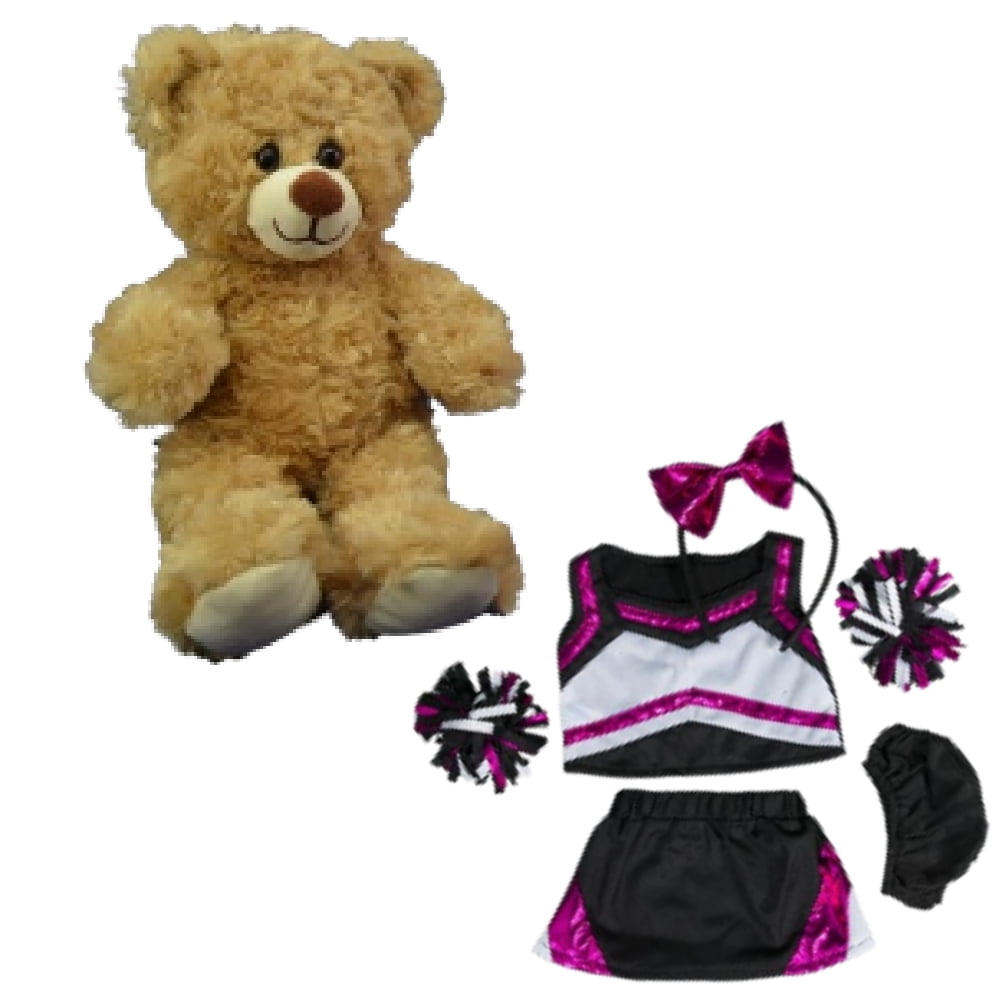 New Taffy the Brown Bear 8-inch Plush Toy in Hot Pink & Black ...