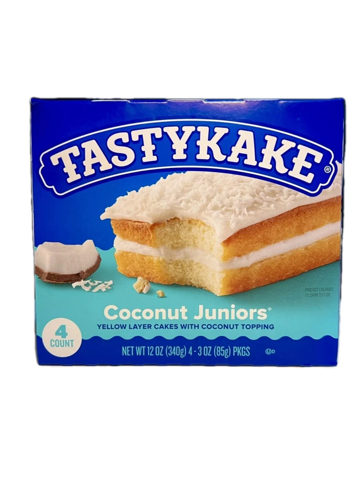 ?? New Tastykake Coconut Flavored Juniors Layer Yellow Icing Topping ...