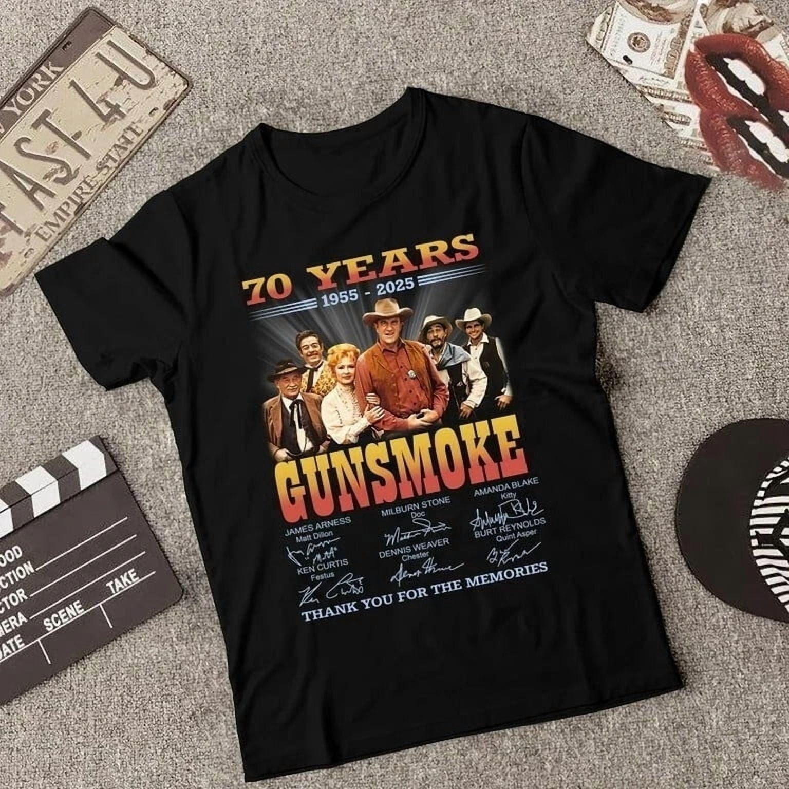 New Tee 70 Years Gunsmoke Thank You For The Memories Anniversary Gift ...