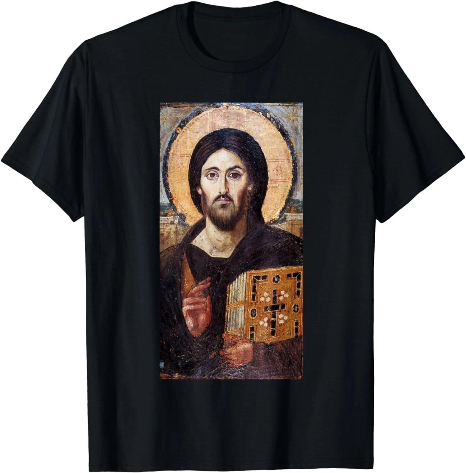 New Tee Jesus Christ Pantocrator Sinai Orthodox Christian Icon. Gifts T ...