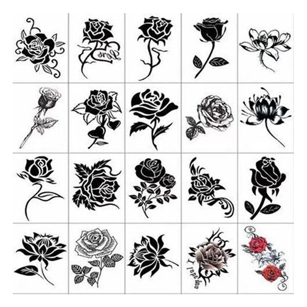 New Temporary Tattoo Butterfly Tattoo Stickers Flower Waterpro a Sheet ...