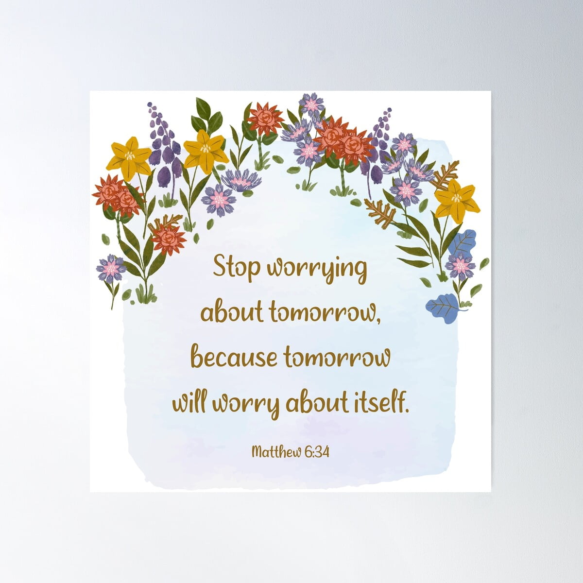 New Testament Verse - Stop Worrying About Tomorrow, Because Tomorrow ...