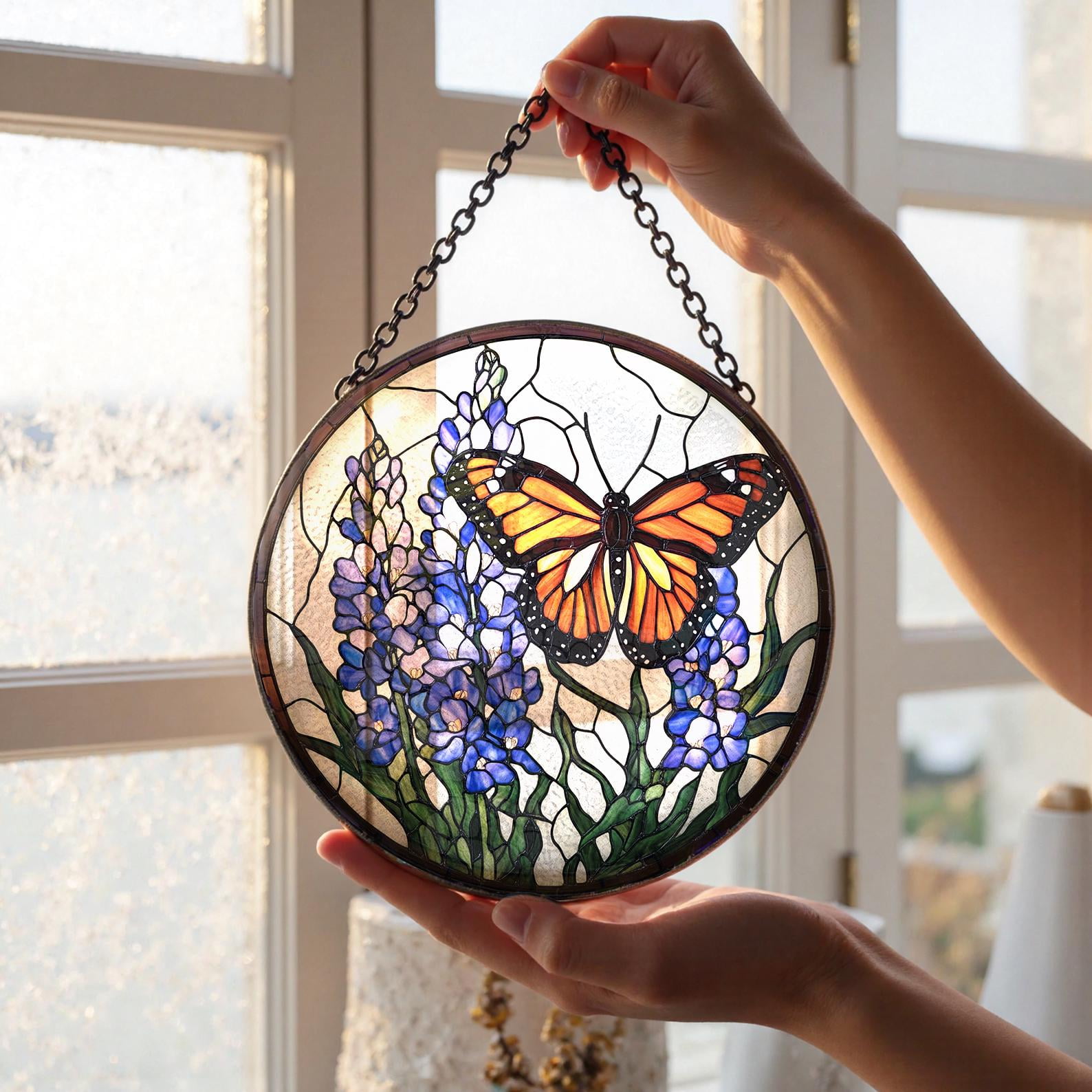 New Texas Bluebonnet Butterfly Suncatcher | Texan Resilience & Healing ...