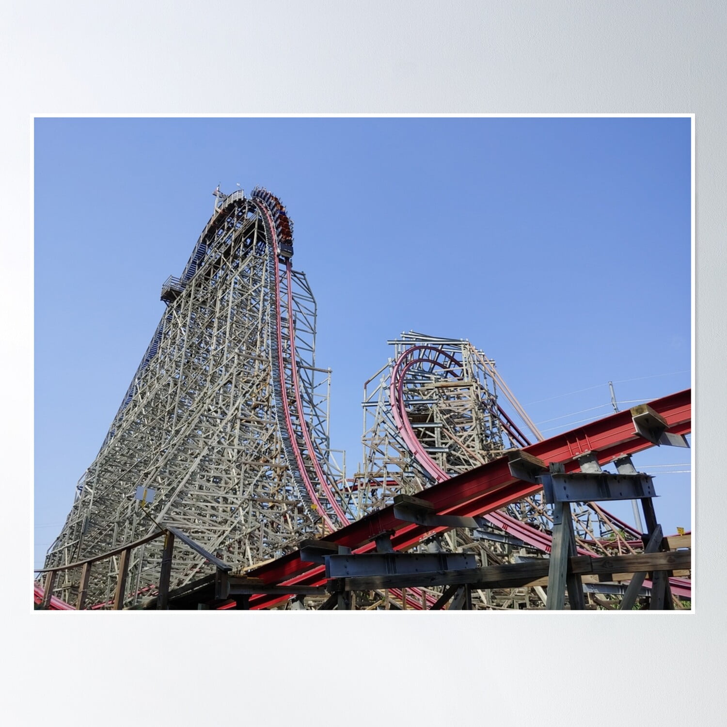 New Texas Giant At Six Flags Over Texas Poster Wall Art, Modern Wall ...