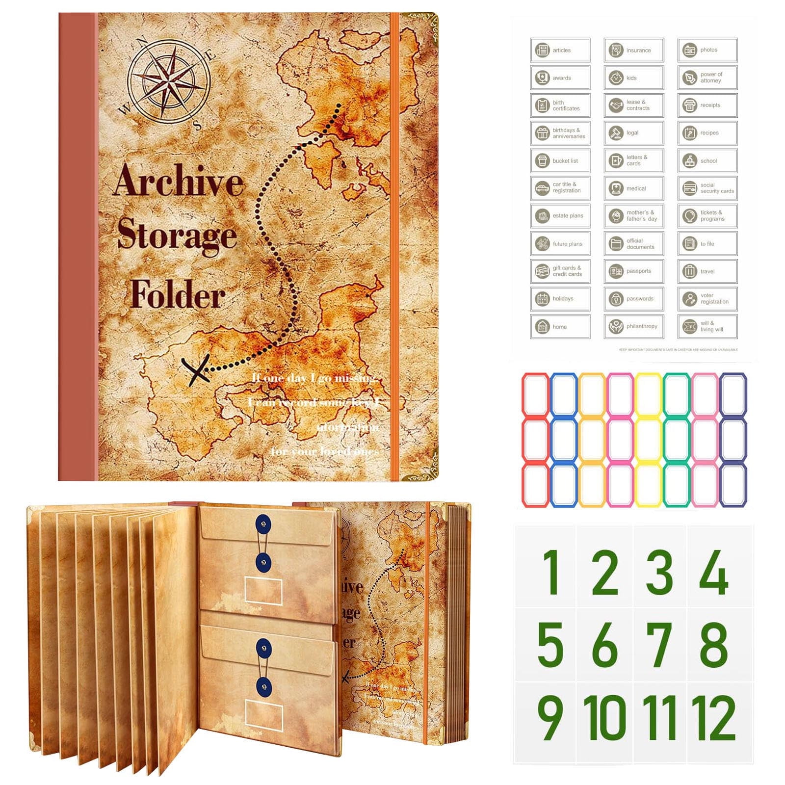 New The Folio Document Organizer With Envelope Pocket In Case I Go ...