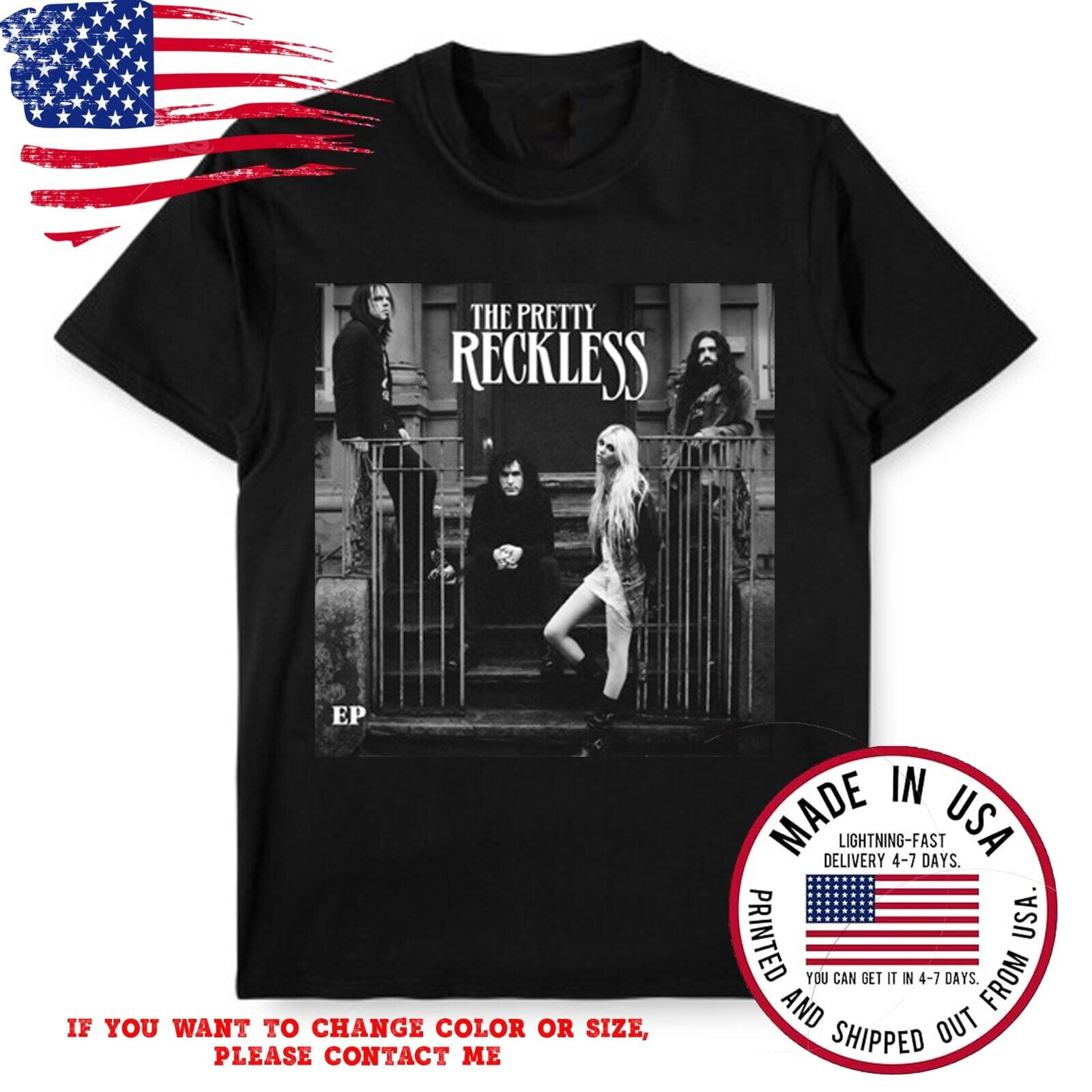 New The Pretty Reckless Band Member Men All Size T-Shirt QN505 ...
