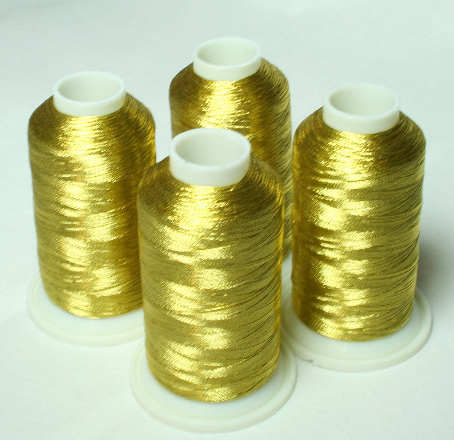 New ThreadNanny 4 Antique Gold Metallic Machine Embroidery Thread Cones ...