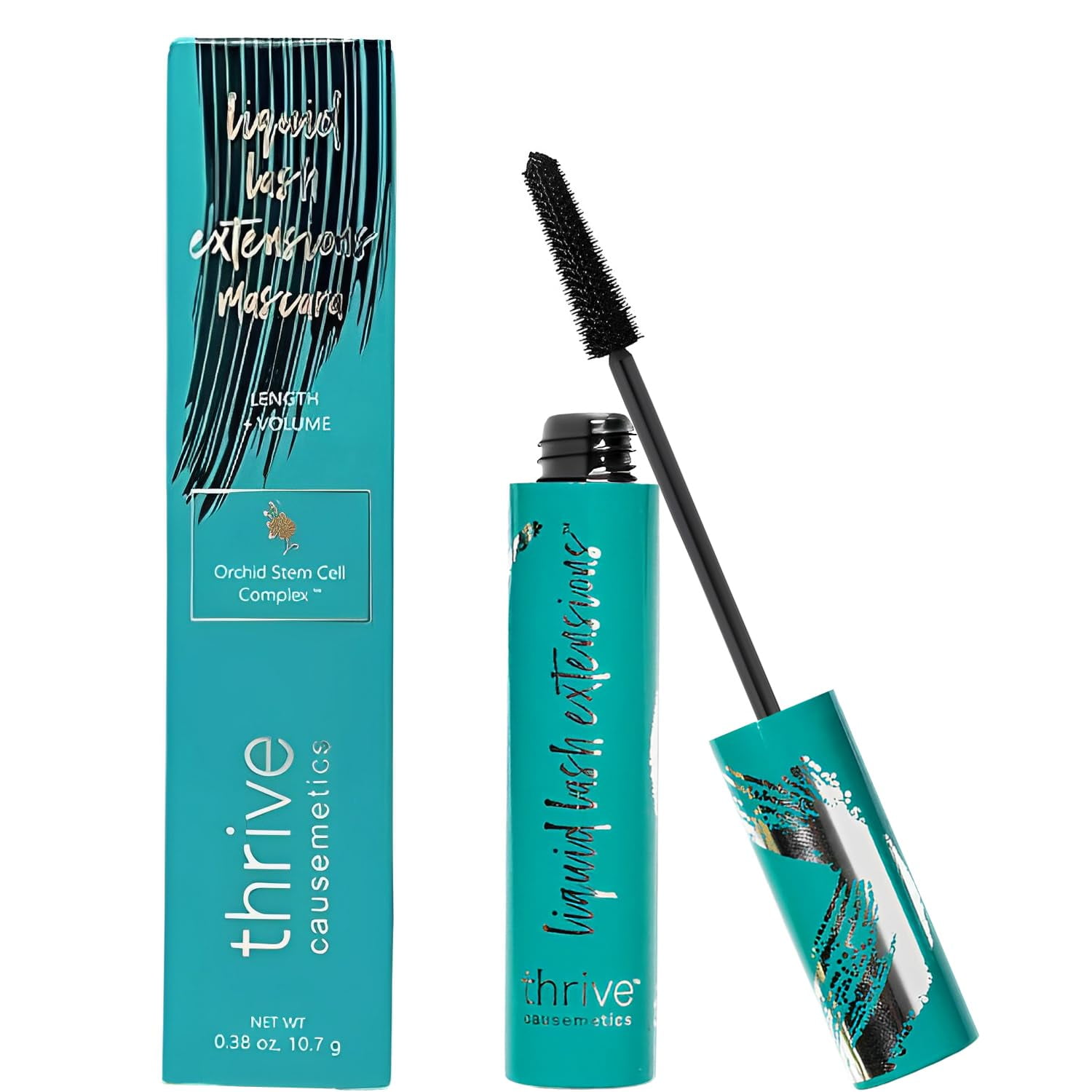 New Thrive Mascara Liquid Lash Extensions Cosmetics, Premium Waterproof Smudge-Proof Natural No ...