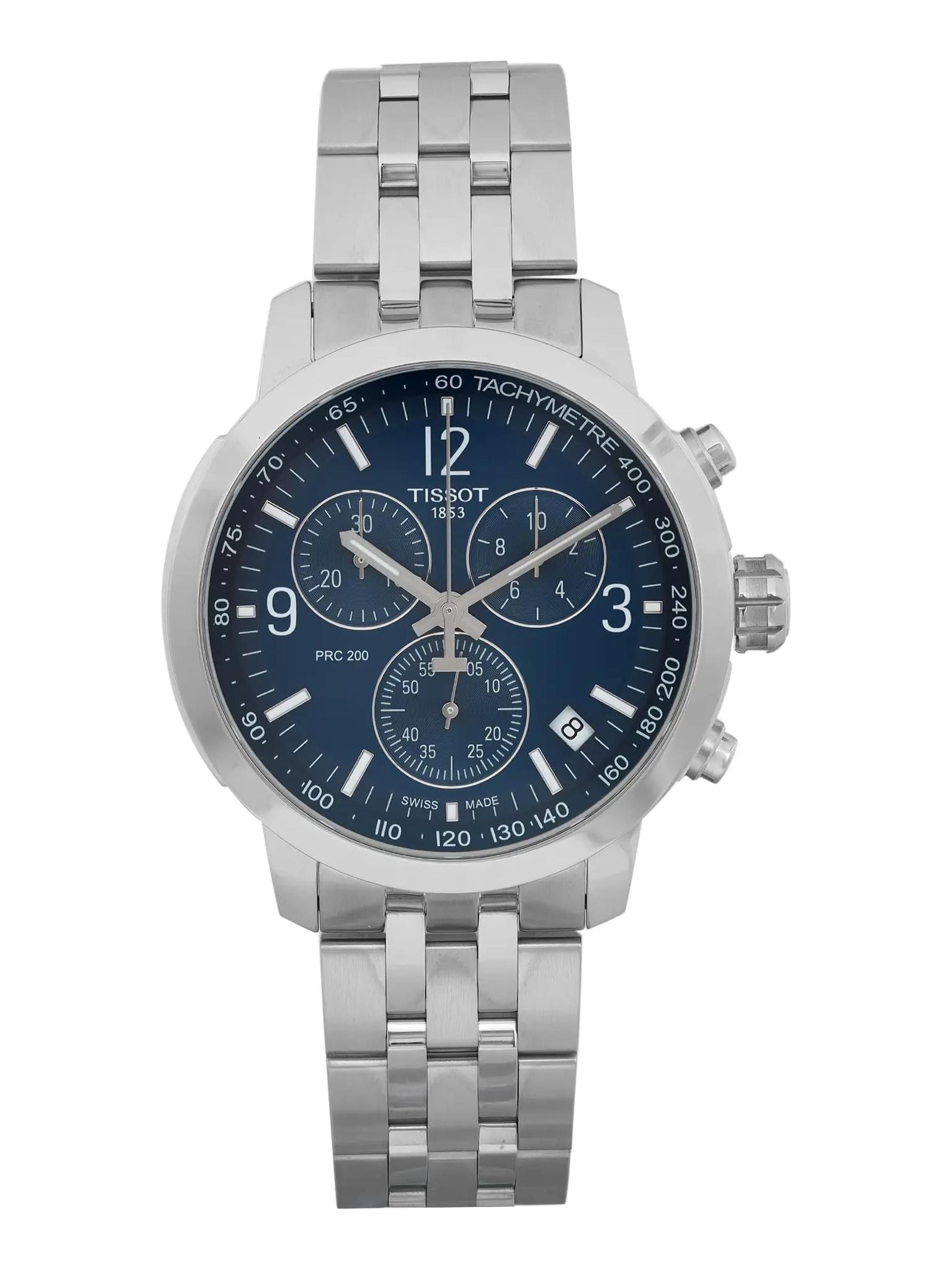 New Tissot PRC200 Chronograph 42mm Steel Blue Quartz Watch T114.417.11.047.00 - Walmart.com