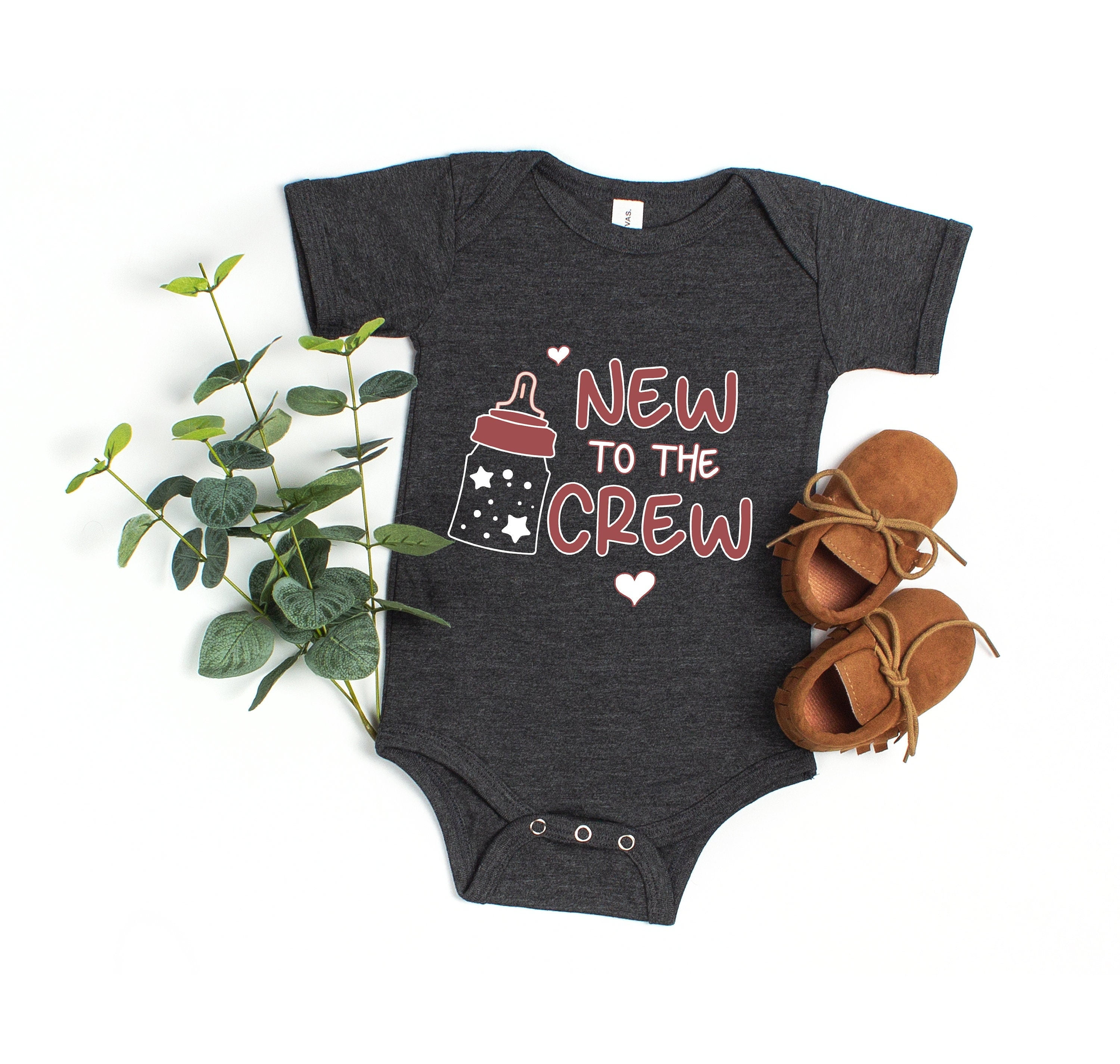 New To The Crew Baby Onesie, Bodysuit For Baby, Pregnancy Announcement Baby Onesie, Pregnancy ...