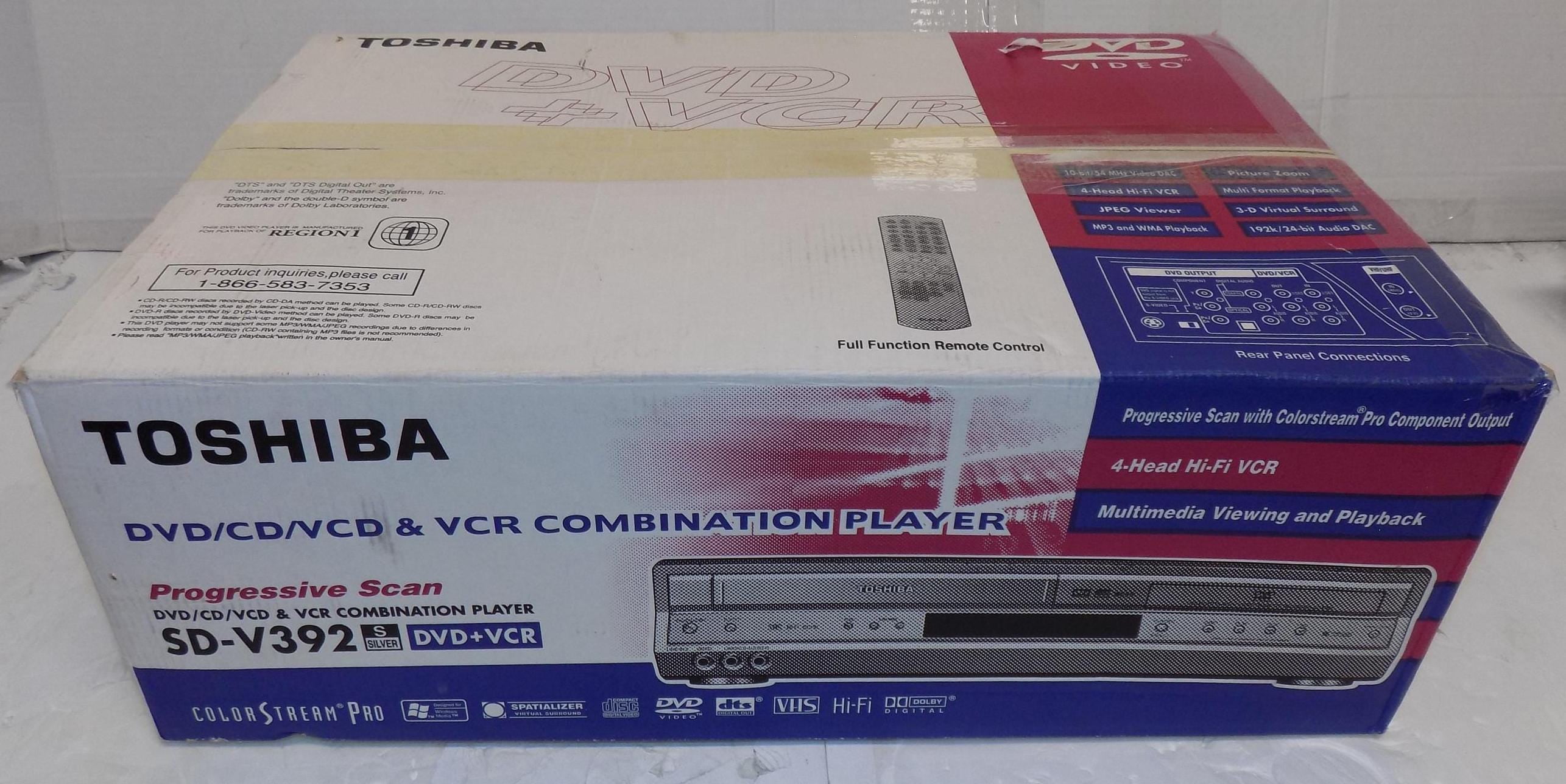 New Toshiba SD-V392 DVD VCR Combo Player - Walmart Business Supplies