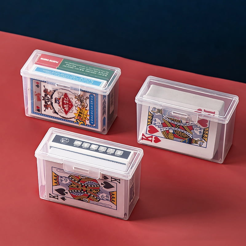 New Transparent Plastic Boxes Playing Cards Container PP Storage Case ...