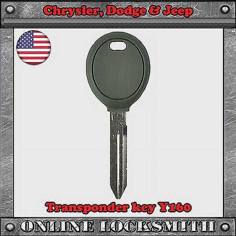 New Transponder Key for Chrysler, Jeep & Dodge Y160 Strattec - Walmart.com