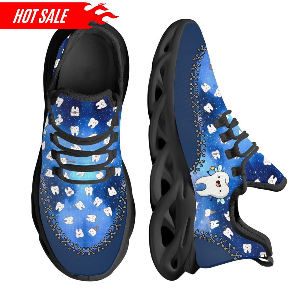 New Trend Women Flats Cartoon Dentist Tooth Pattern Casual Shoes ...