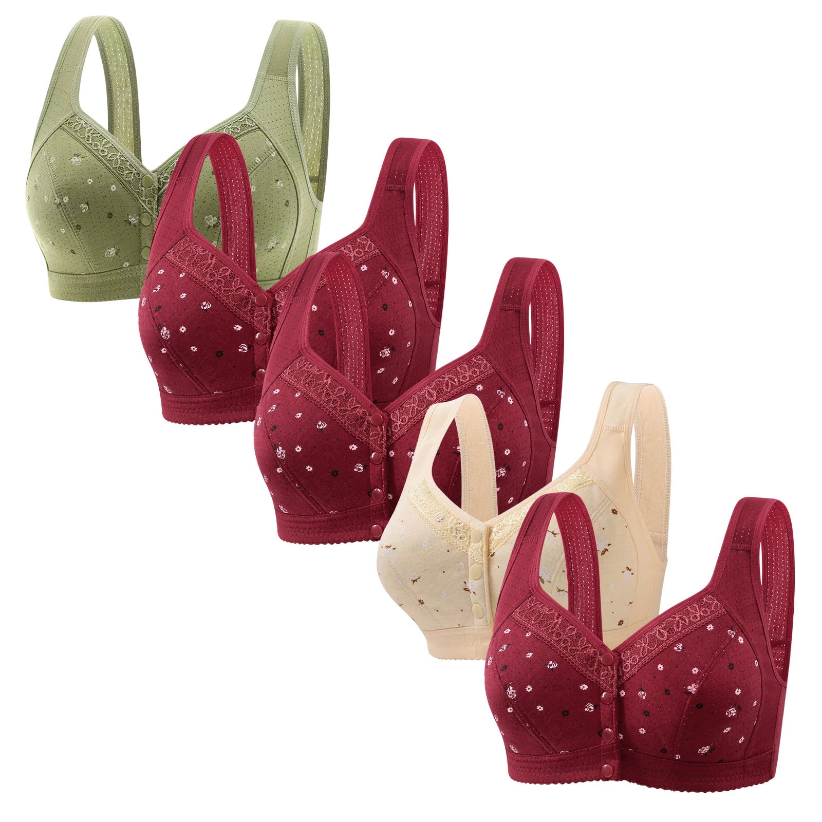 New & Trending, Breathable Lace Bra, No Rims, Soft Cotton, Wire-Free ...