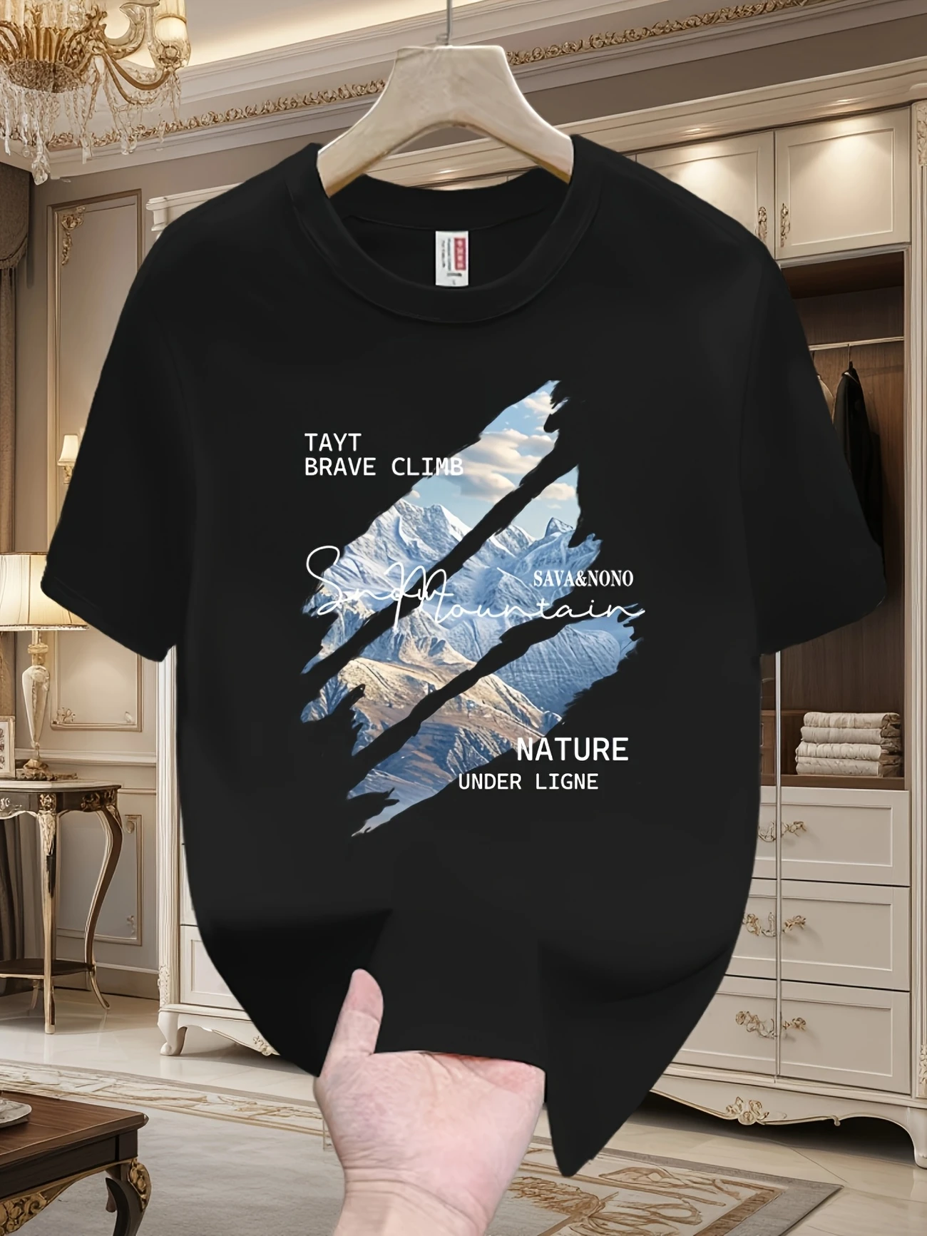 New Trendy Oversized Cotton Short-Sleeve T-Shirt for Men, Featuring a ...