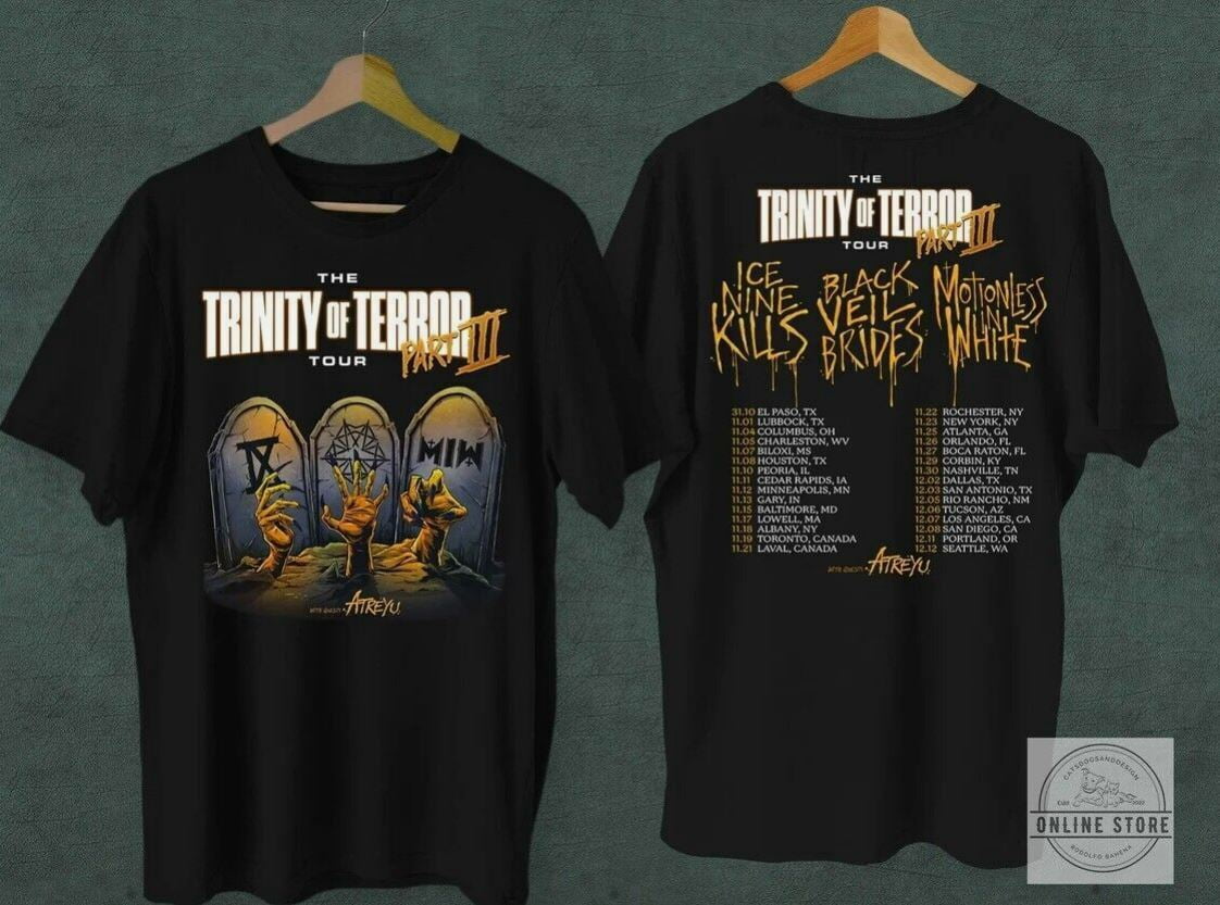 New Trinity Of Terror 2022 Tour Part 3 Gift Men Women Fan T-Shirt ...