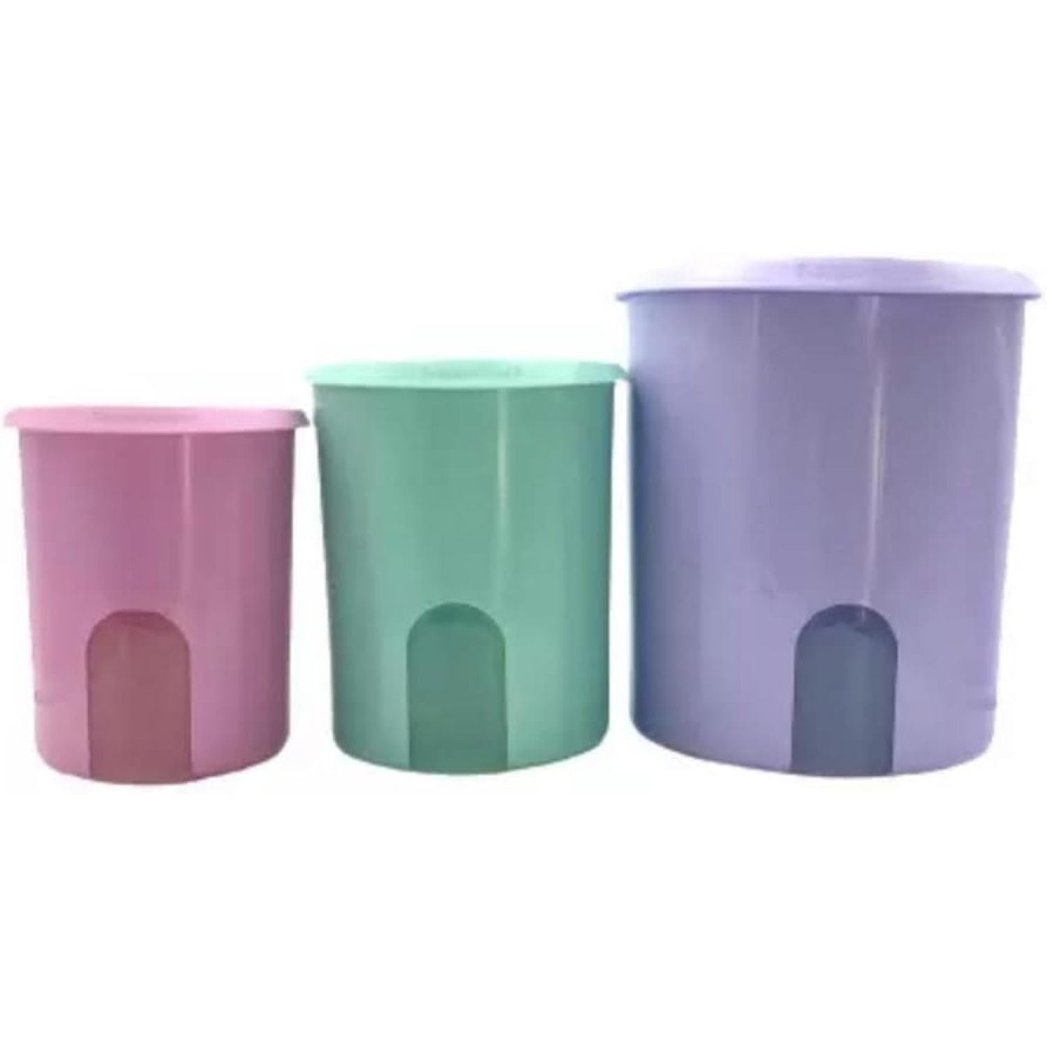 New Tupperware Tupperware One Touch Canister Set of 3 - Walmart.com