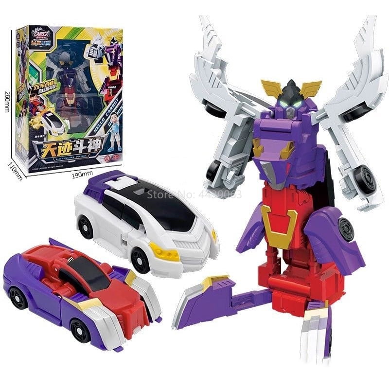 New Turning Mecard Transforming Car Action Figures Amazing Car Battle ...