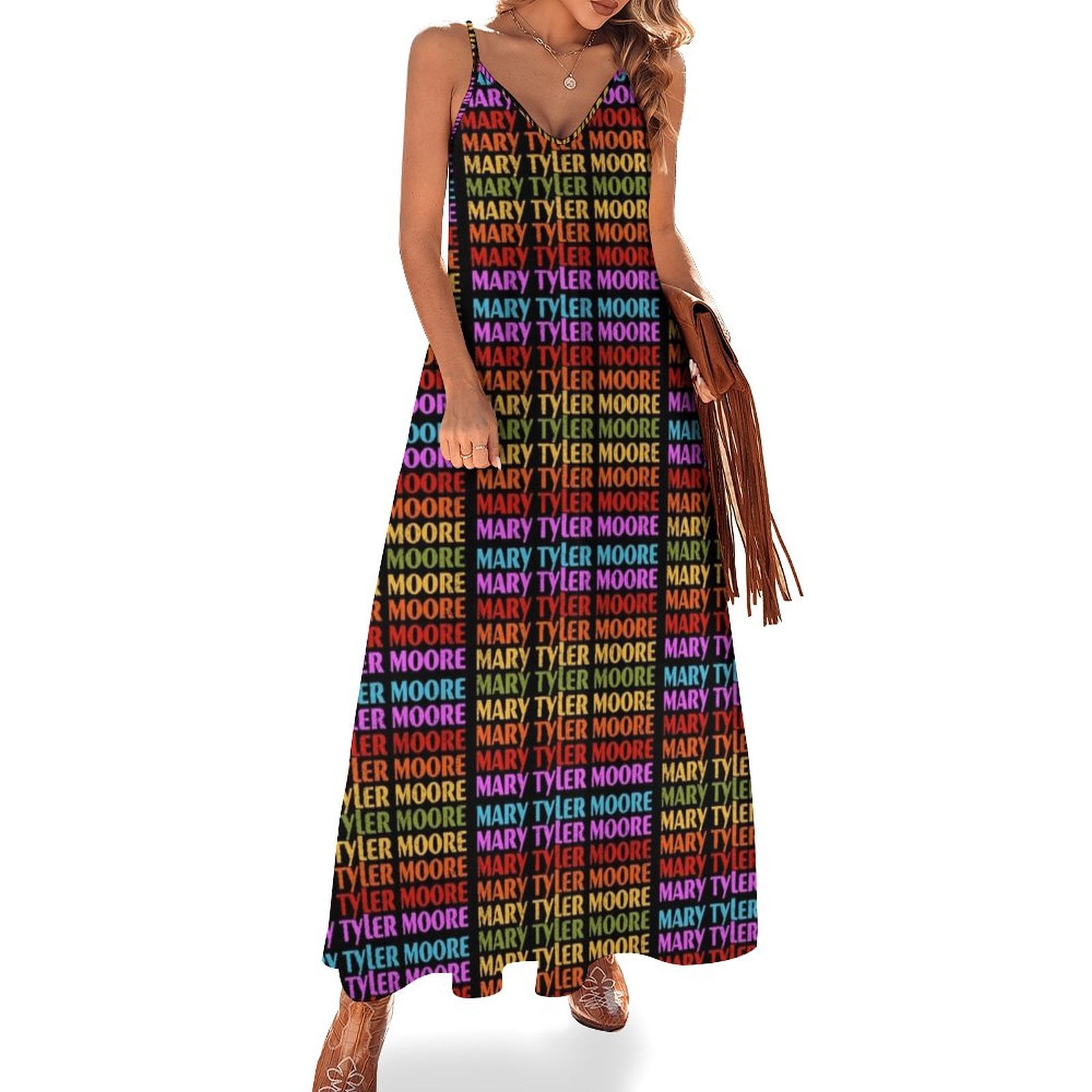 New Tyler Moore [Worn Look] Sleeveless Dress summer dress woman 2024 ...