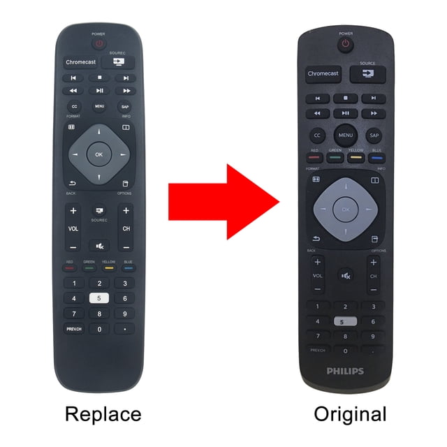 New URMT42JHG008 Remote Control For PHILIPS CHROMECAST TV 65PFL5922F7 ...