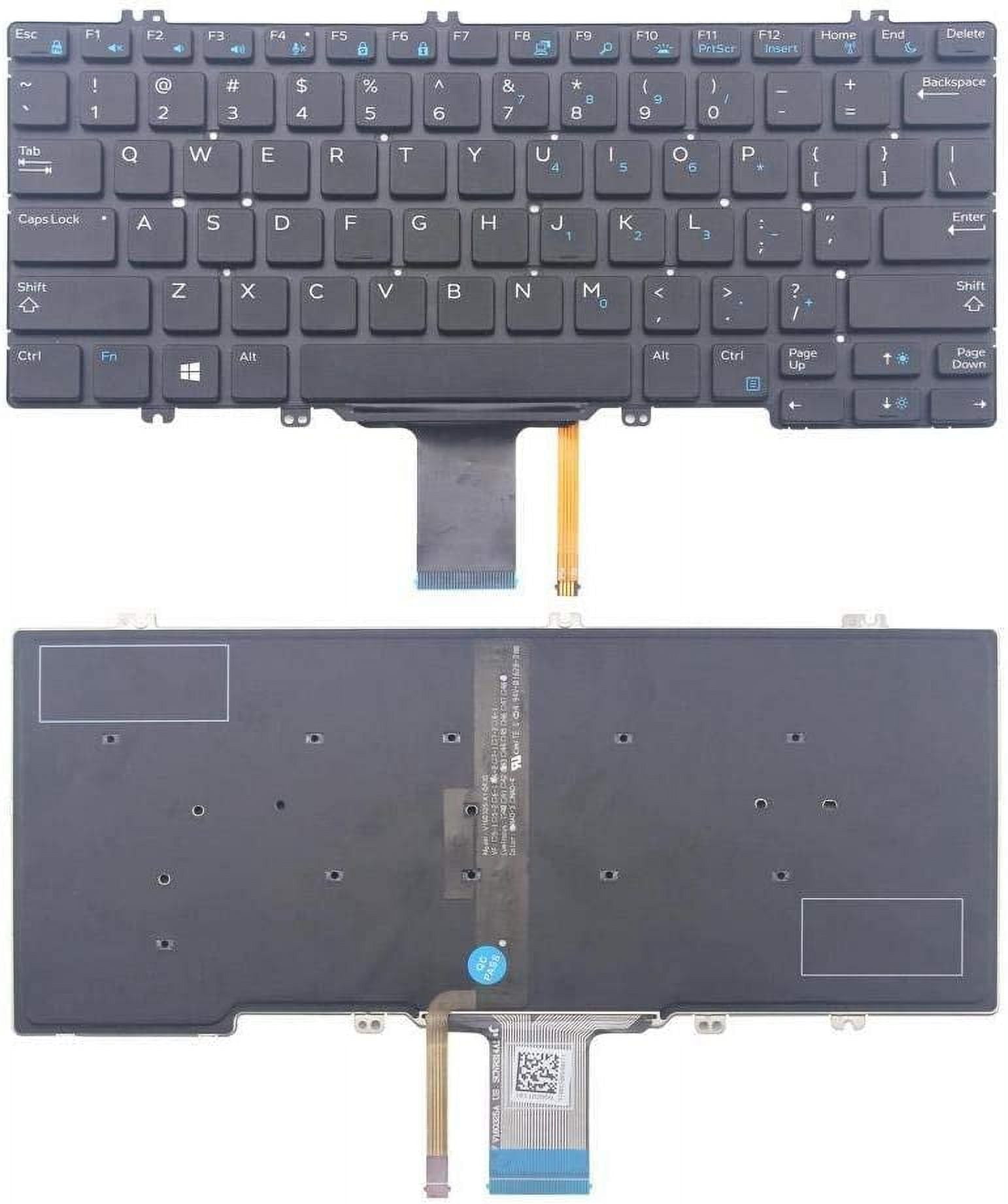 New US Black Backlit English Laptop Keyboard (Without Frame ...
