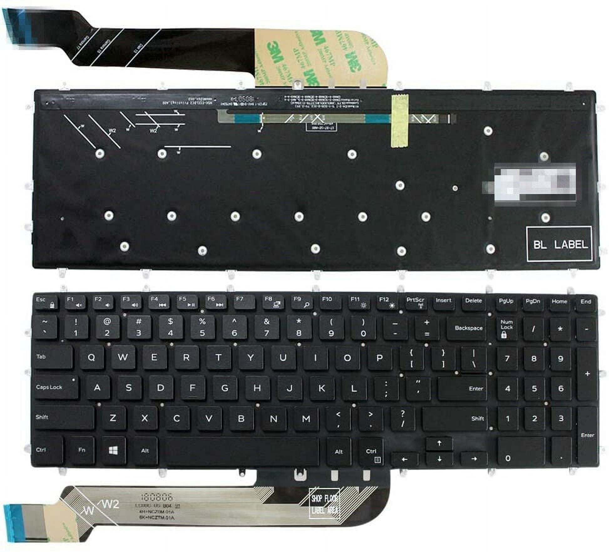New US Black Backlit English Laptop Keyboard (Without Frame ...