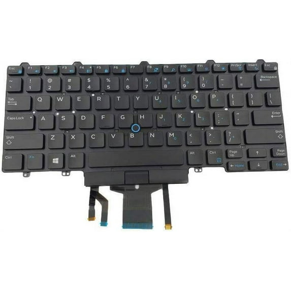 New US Black Backlit English Laptop Keyboard (Without Frame with Stick ...