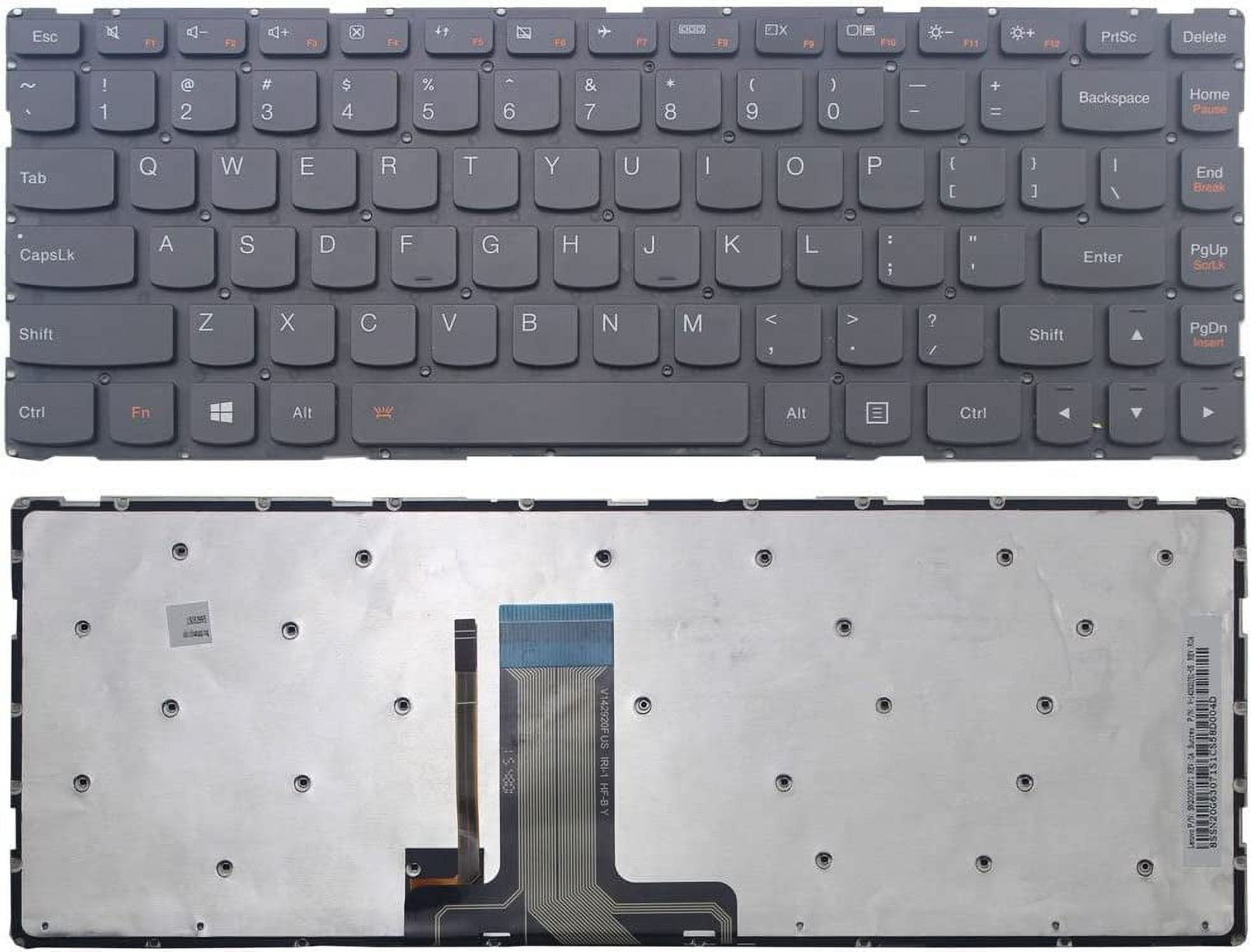 New US Black Backlit English Laptop Keyboard (without frame) For Lenovo Flex 3-1435 3-1470 3 ...