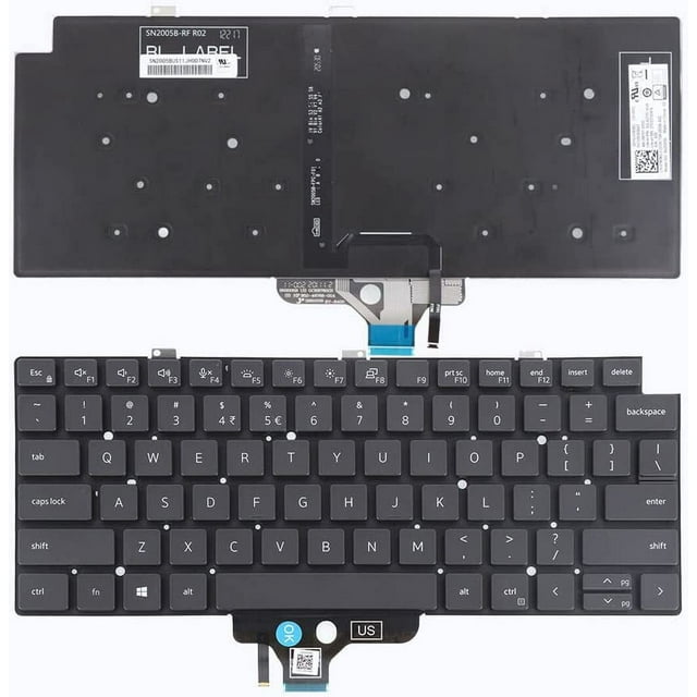 New US Black English Backlit Laptop Keyboard (Without palmrest) for ...