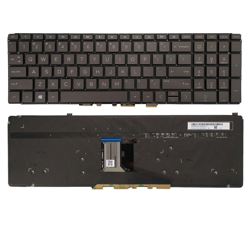 New US Black English Backlit Laptop Keyboard (Without palmrest) for HP ...