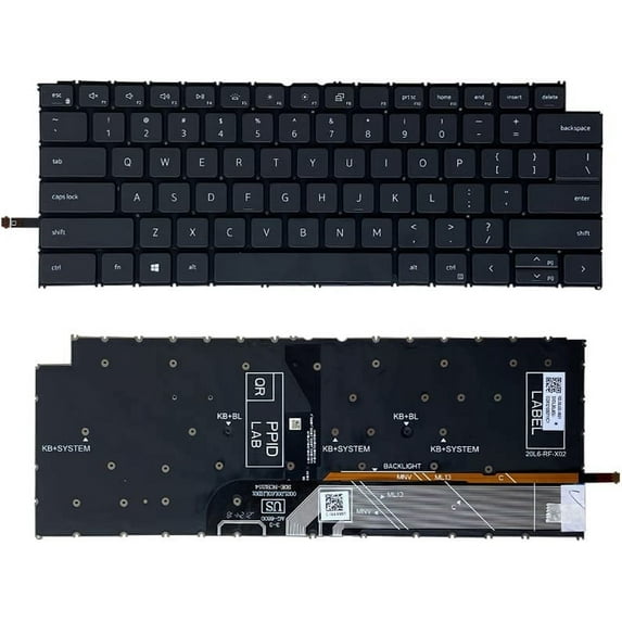 New US Black English Backlit Laptop Keyboard (Without palmrest) for ...