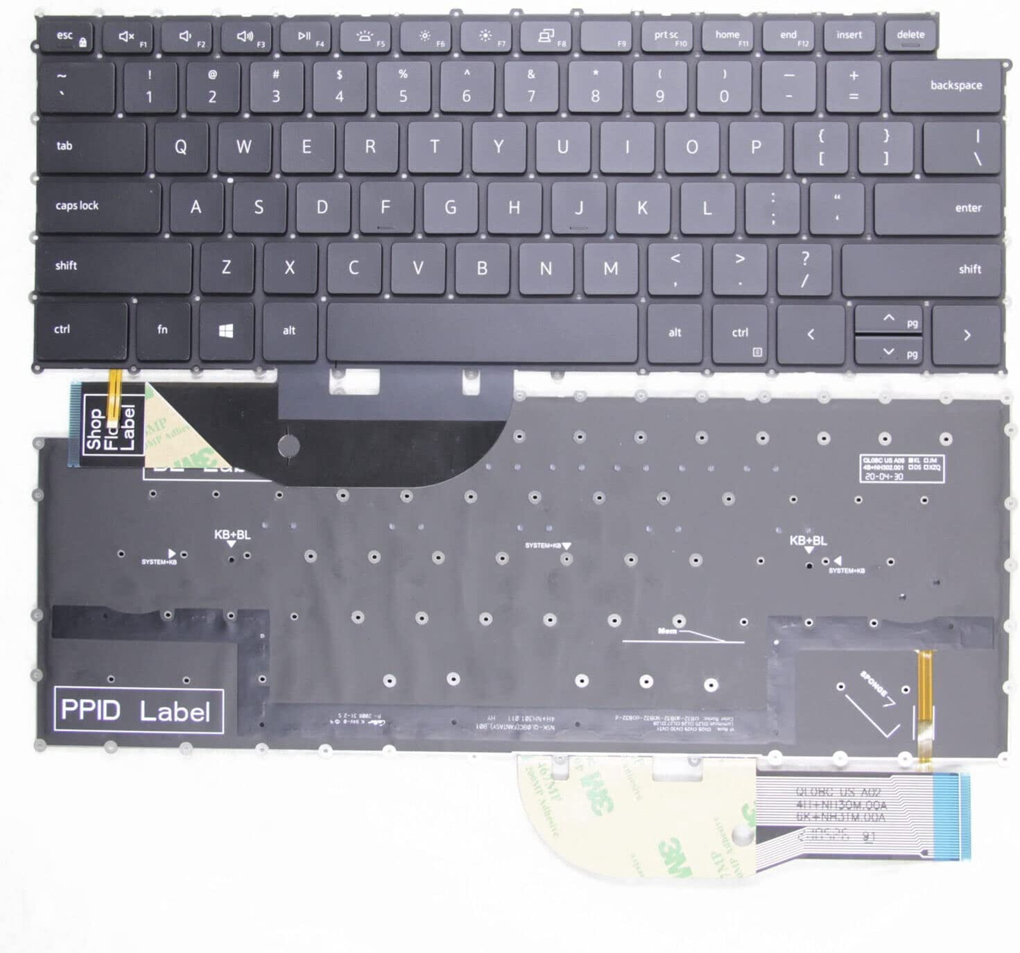 New US Black English Backlit Laptop Keyboard (Without palmrest) for ...
