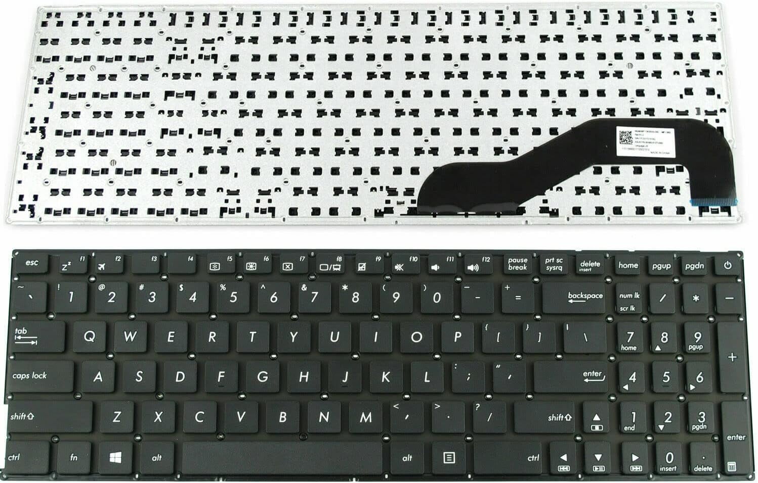 New US Black English Laptop Keyboard (Without palmrest) for ASUS X543 ...