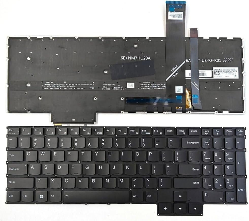 New US Black English RGB Backlit Laptop Keyboard (Without palmrest ...