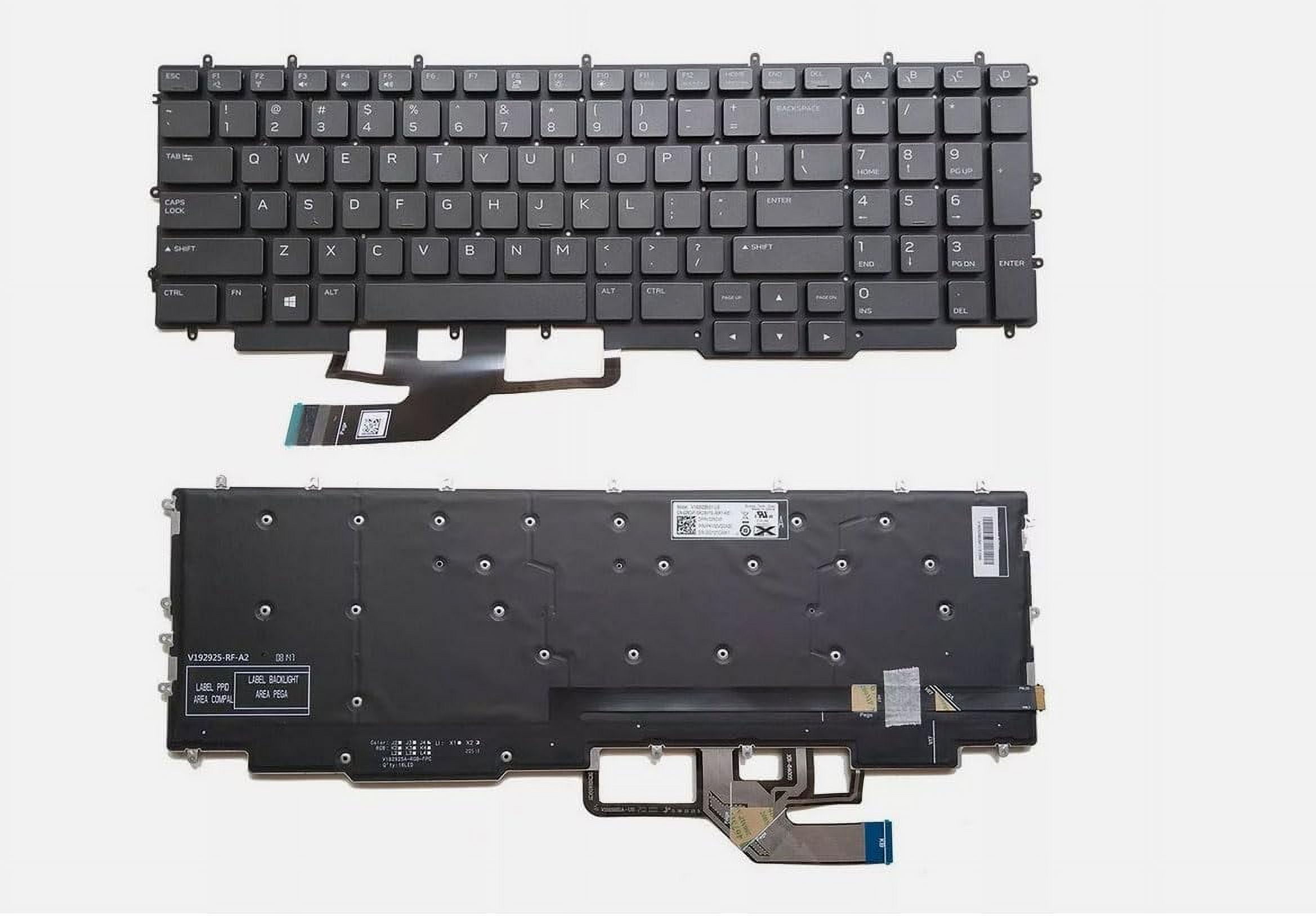 New US Black English RGB Backlit Laptop Keyboard (without palmrest) for ...