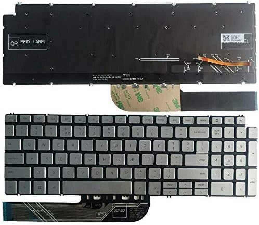 New US Silver English Backlit Laptop Keyboard (Without palmrest) for ...