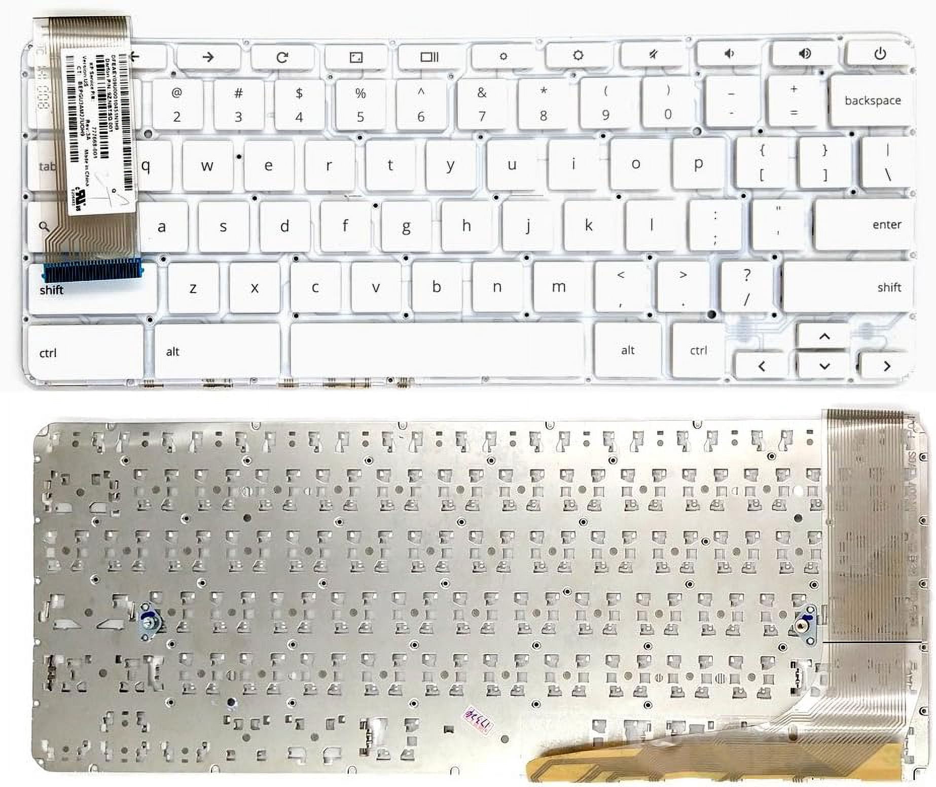 New US White Keyboard (Without Frame) Replacement for HP 14-ak 14-ak000 ...