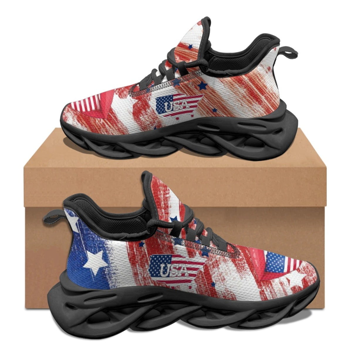New USA Countries Flags Pattern Couple Shoe Autumn Winter Tennis ...