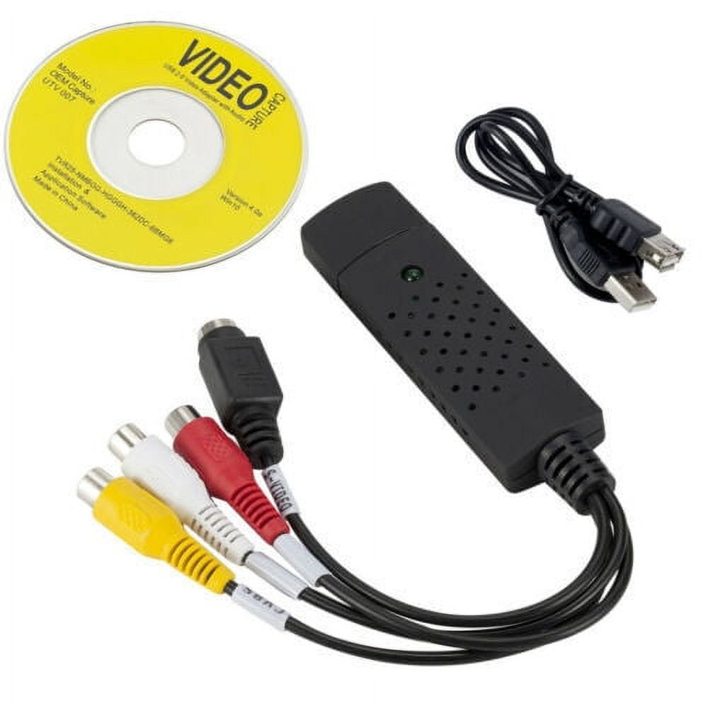 New USB 2.0 Audio TV Video VHS to DVD VCR PC HDD Converter Adapter ...