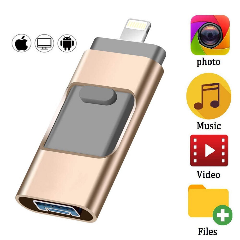New USB Flash Drive Memory Storage Photo Stick For iPhone iPad 128 GB 1 ...