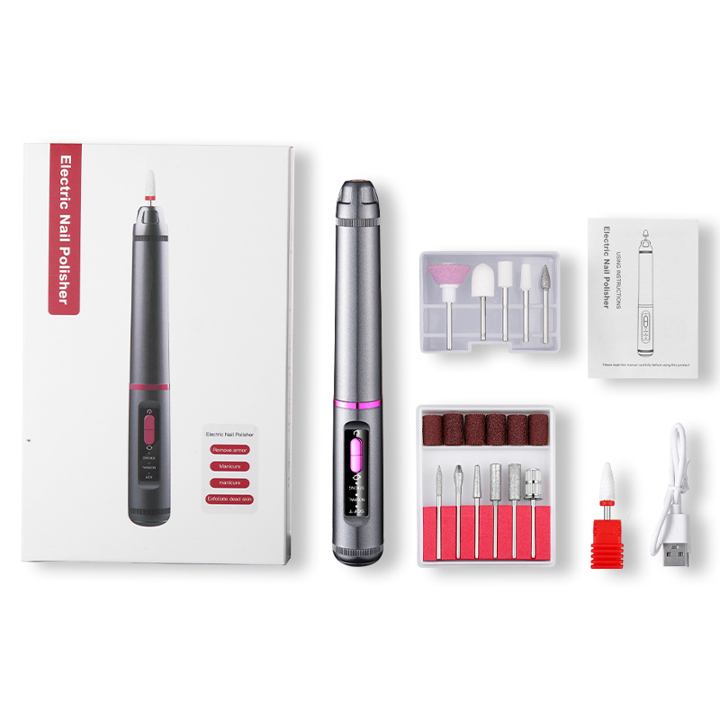 New USB charging portable electric polisher nail machine nail trimmer ...