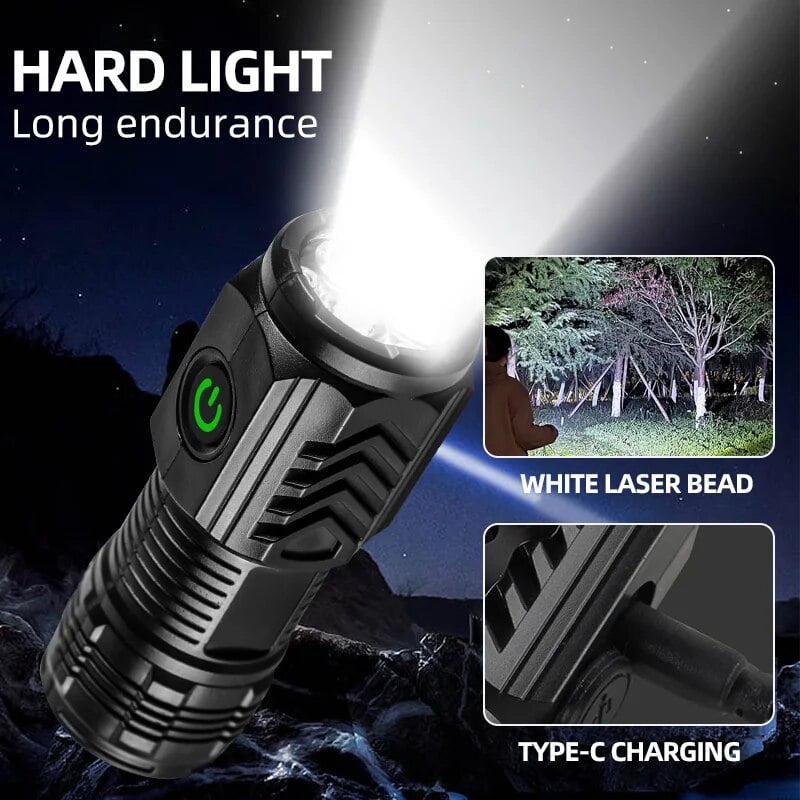 New Ultra Powerful Flashlight 3 Core LED Mini Tactical Flashlight USB ...